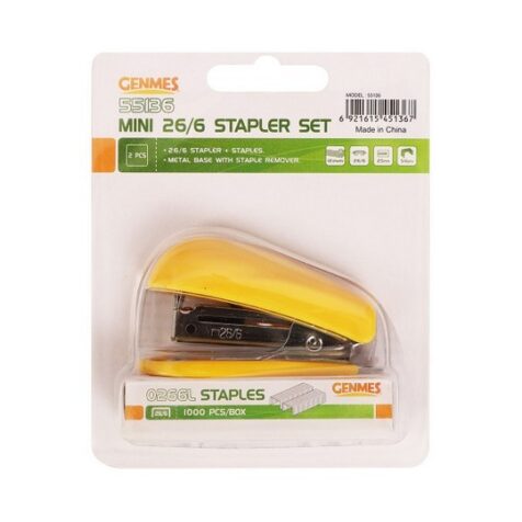Stapler - Genmes Mini Stapler & Staples (26/6 Stapels) Assorted Colours ...